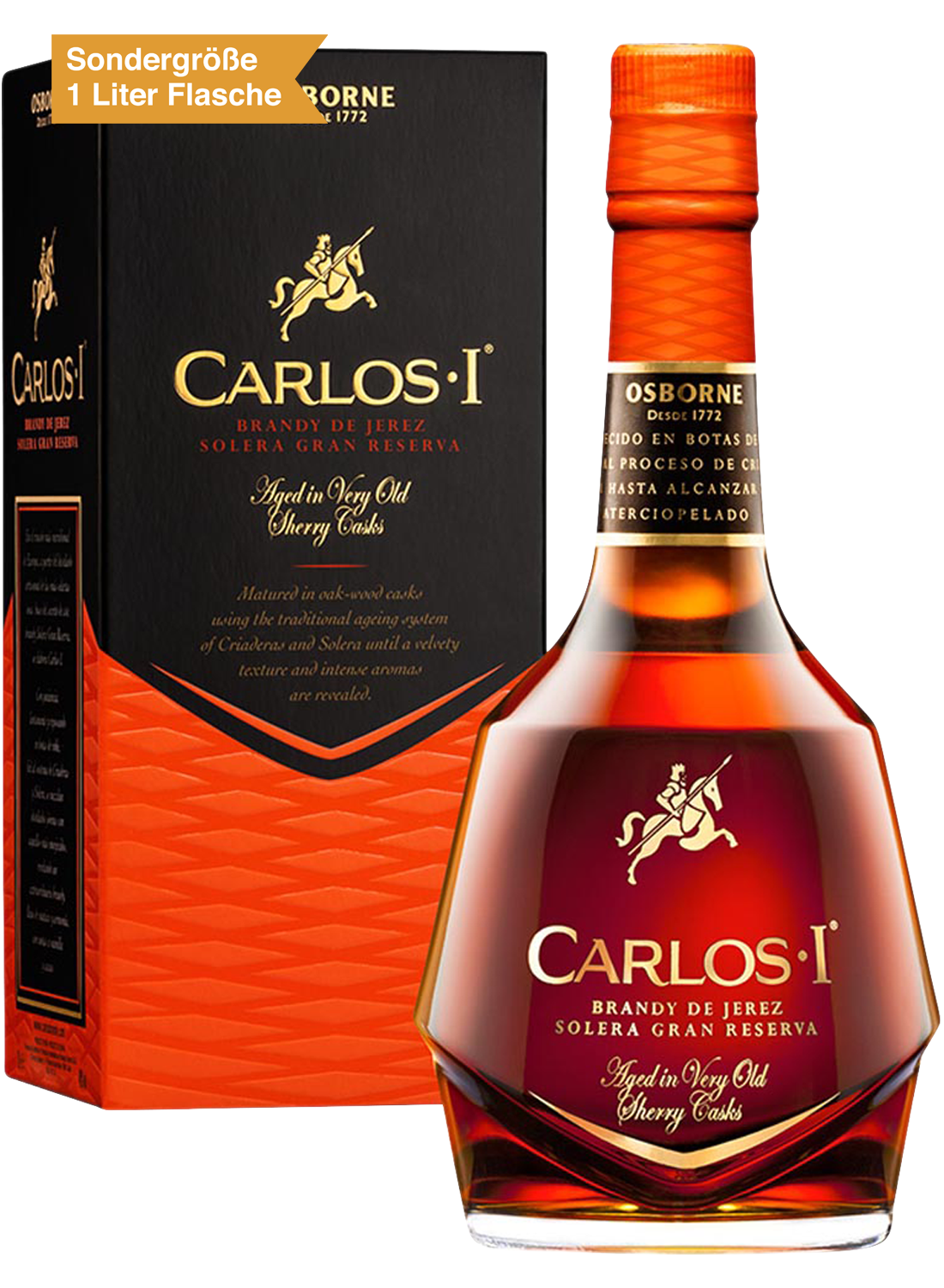 Carlos I Brandy de Jerez Solera Gran Reserva 1 Liter Flasche | 81050